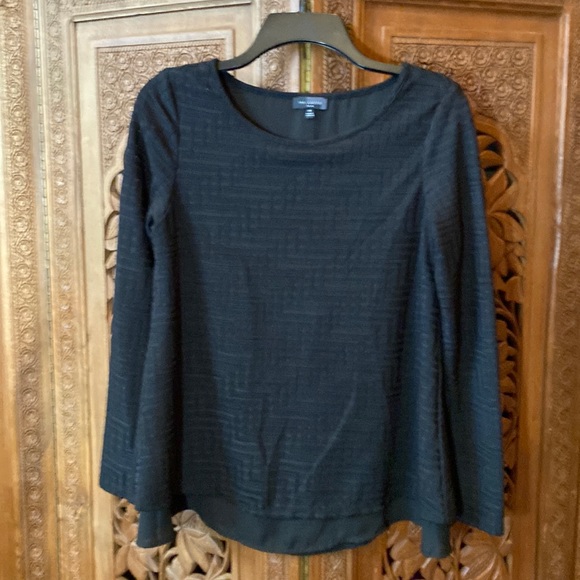 The Limited | Tops | The Limited A Line Black Geometric Texture Blouse ...